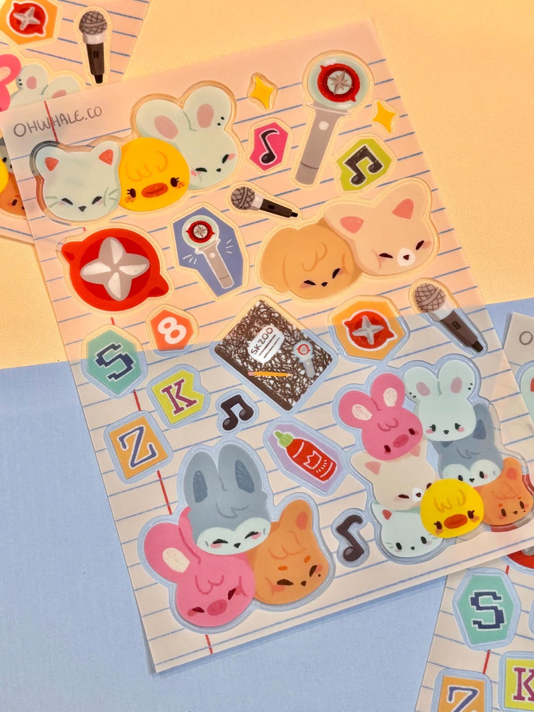 SKZOO DOODLE Stray Kids Folder Paper A5 Sticker Sheet - Etsy