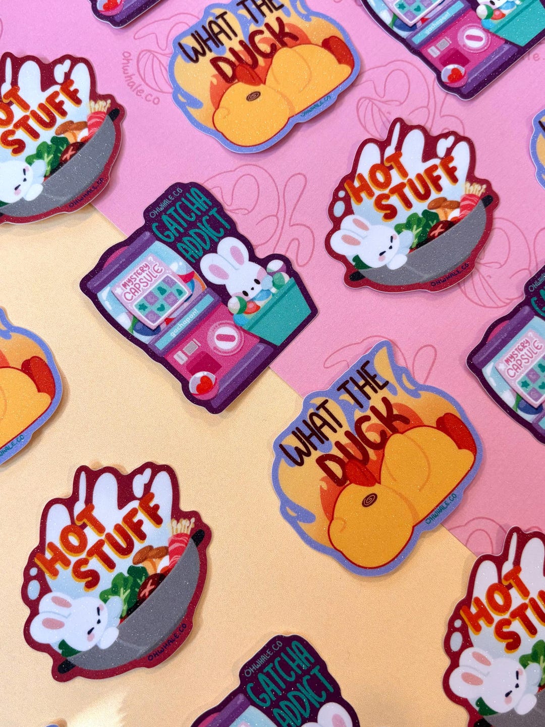 Relatable Cute Glitter Stickers - Etsy