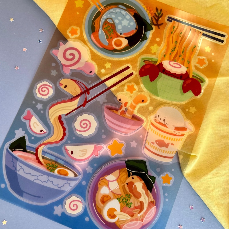 Ramen Stickers - Etsy