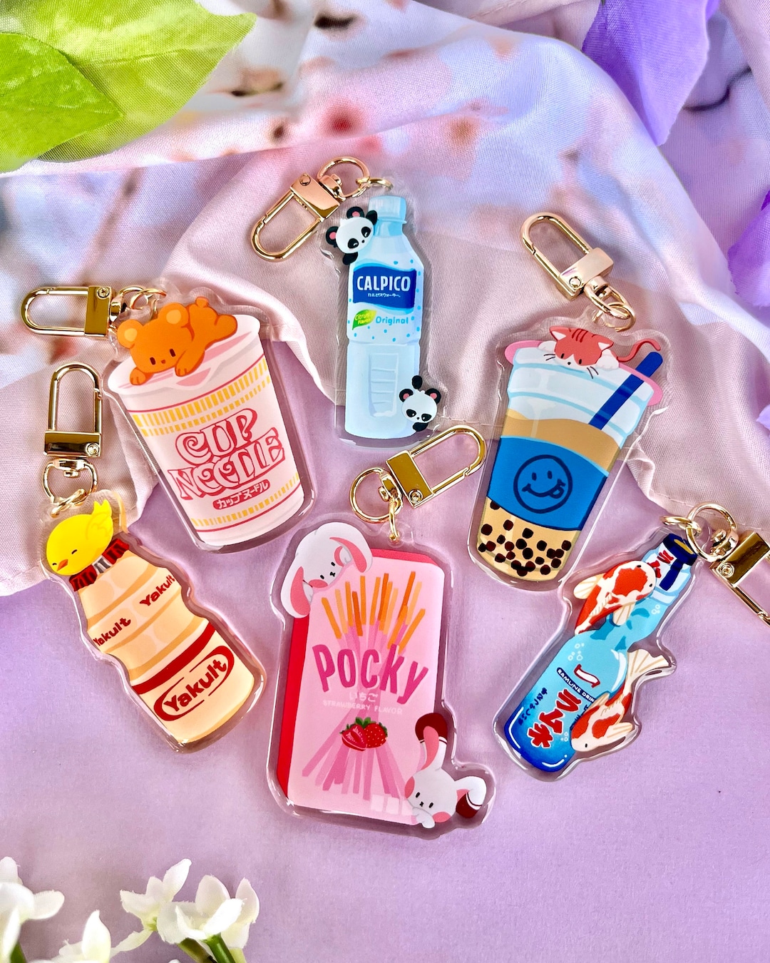 Asian Snacks Acrylic Keychain - Etsy