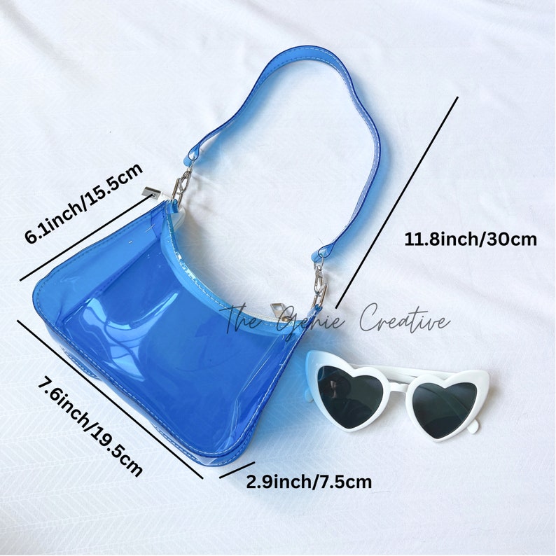 Personalized Clear PVC Shoulder Bag: Stadium, Concert, Gameday - Etsy