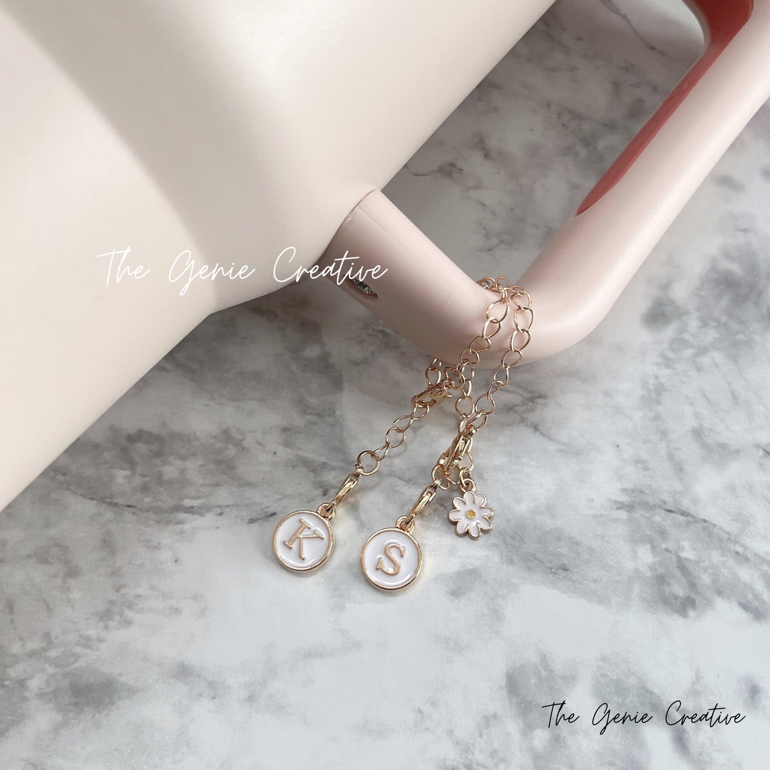 Initial Tumbler Cup Charm Stanley Tumbler Charm Personalized Wine Glass ...