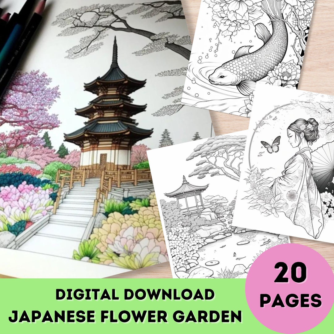 20 Coloring Pages for Adult Coloring Traditional Japan Traditional ...