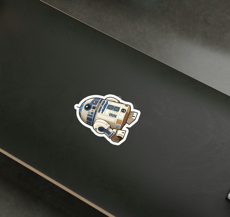 R2-D2 Cartoon Vinyl Sticker - Etsy