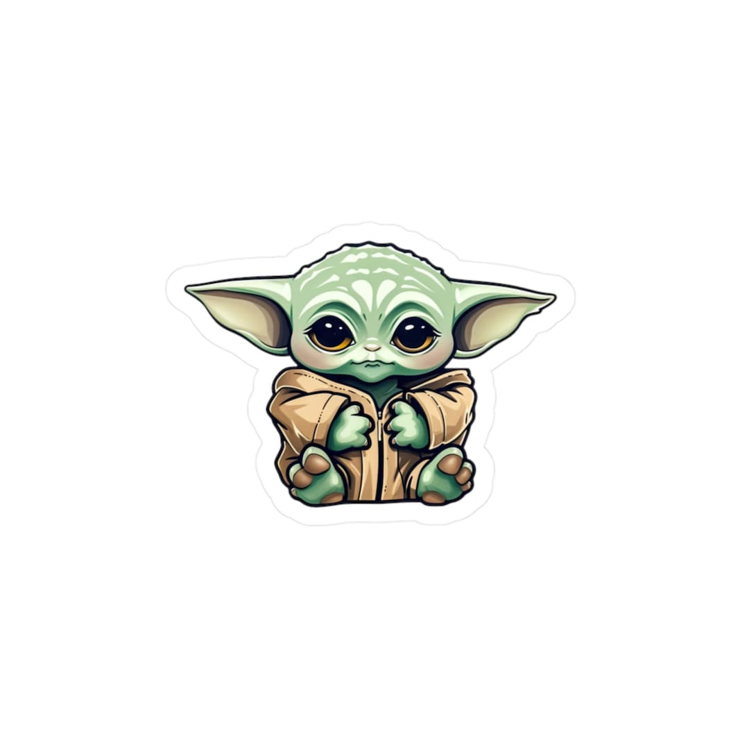 Baby Yoda Vinyl Matte Stickers Star Wars Stickers Baby Yoda Laptop ...