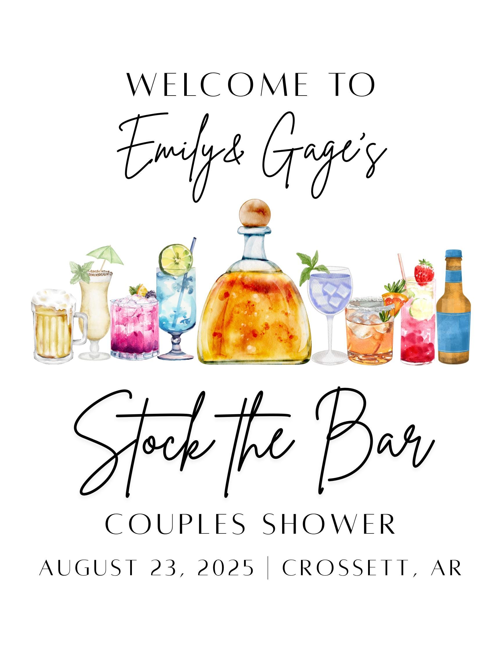 Stock the Bar Welcome Sign Printable - Etsy