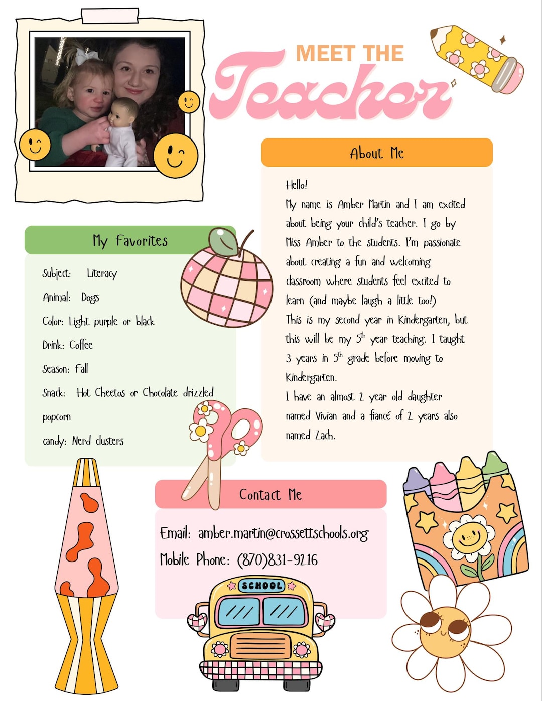 Groovy/retro Meet the Teacher Editable Digital Download - Etsy