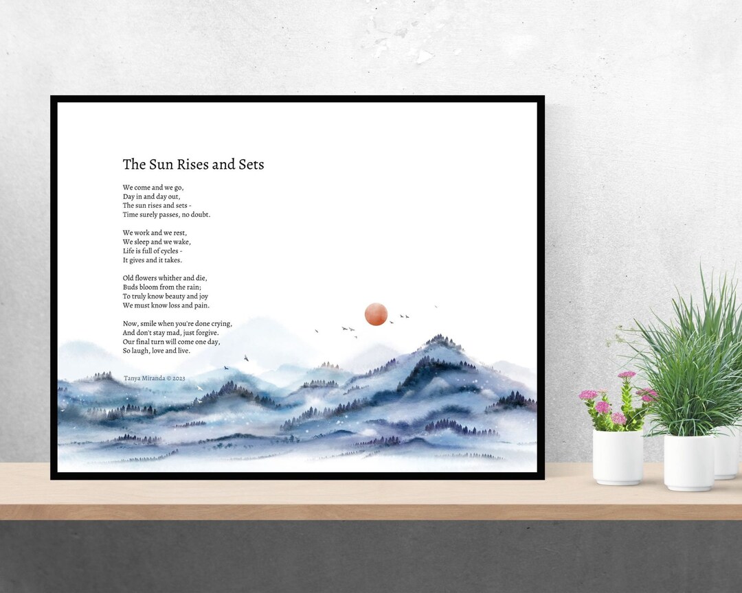 The Sun Rises and Sets - Inspirational Gift, Encouragement Gift ...