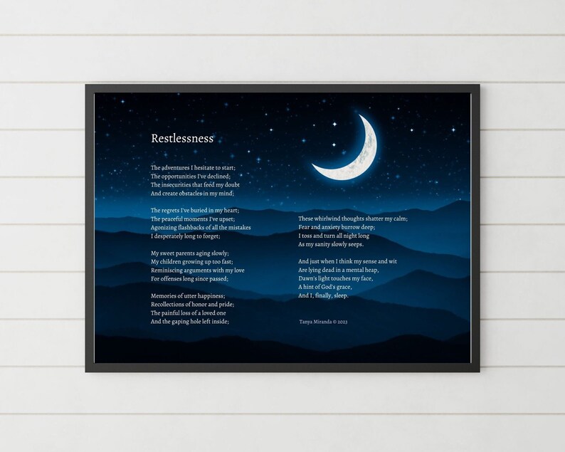 Restlessness - Spiritual Gift, Encouragement Gift, Inspirational Gift ...