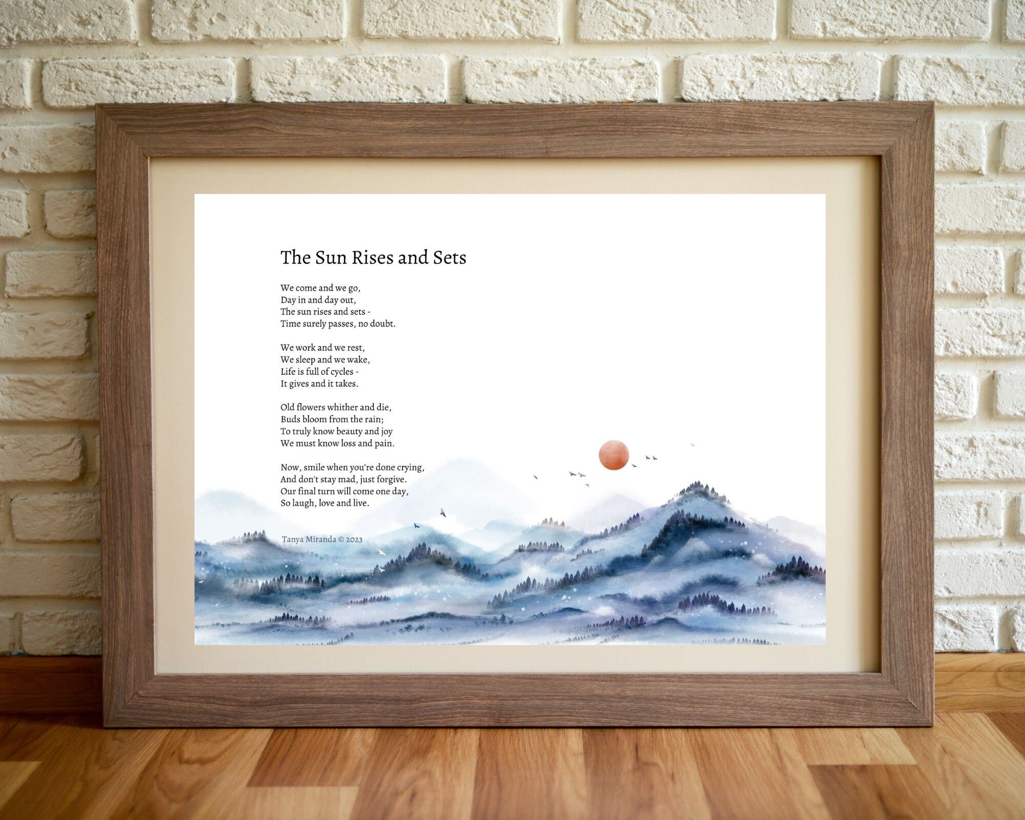 The Sun Rises and Sets Inspirational Gift, Encouragement Gift ...