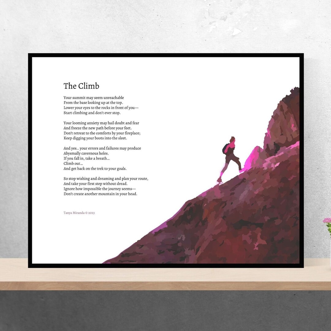 The Climb - Inspirational Gift, Encouragement Gift, Motivational Poster ...