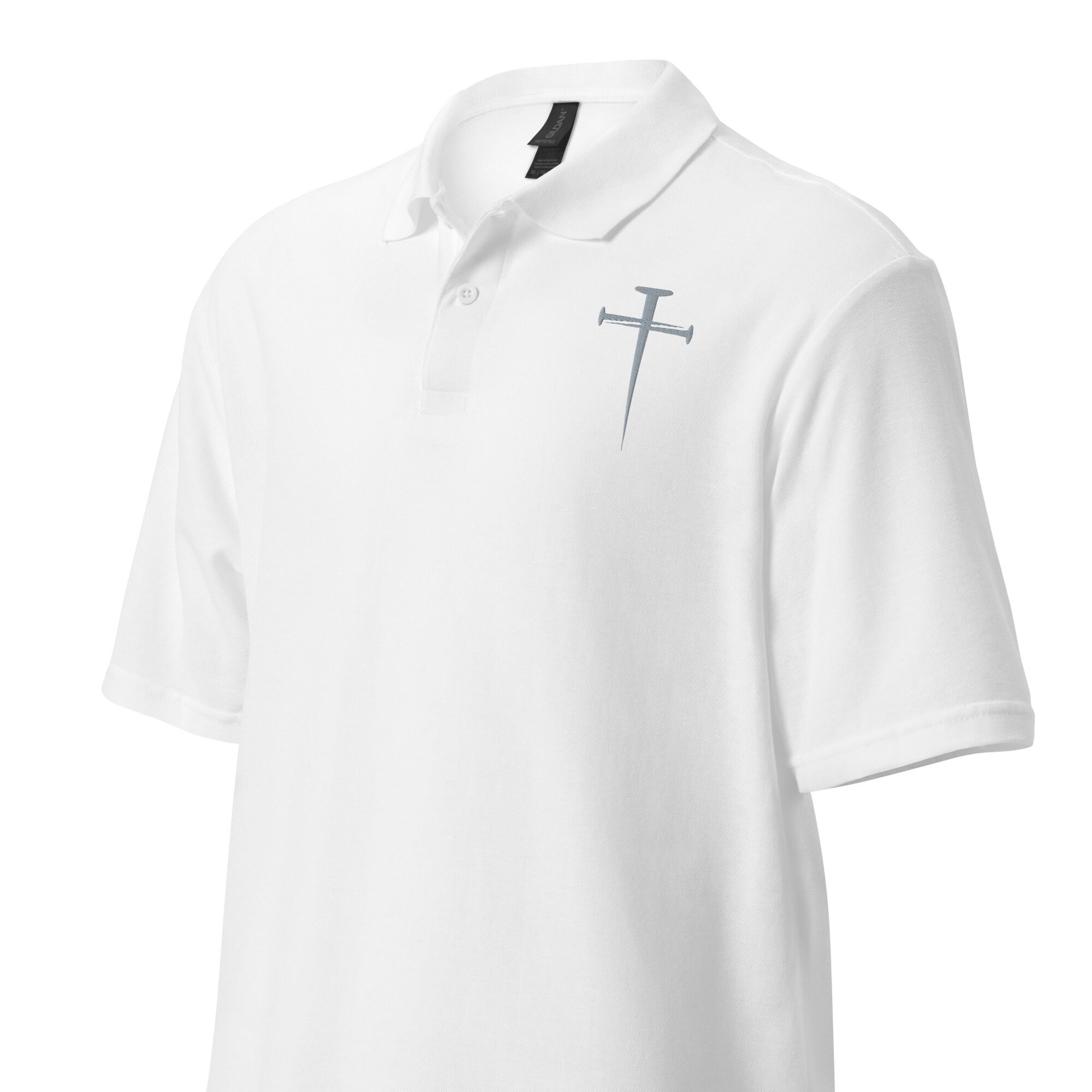 Christian polo shirt nails Embroidered Polo Shirts sold by Rae Blurred ...