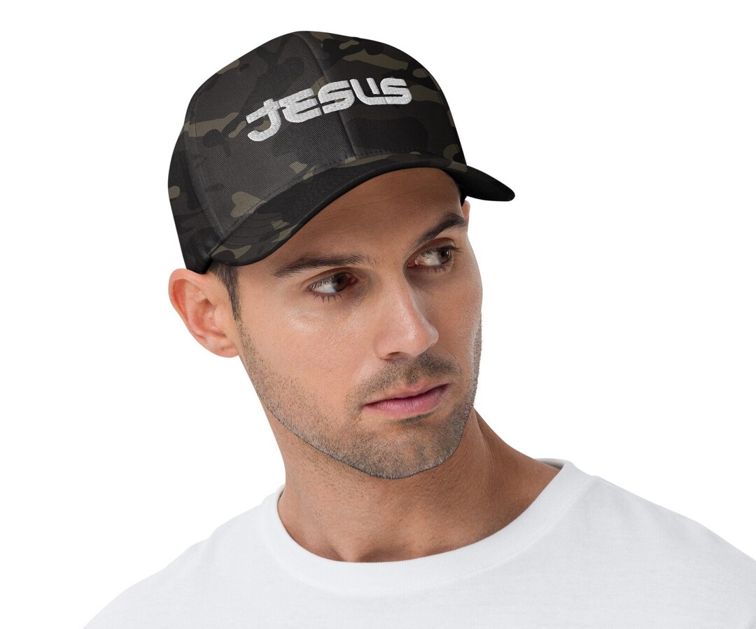 Jesus Hat Elastic Stretch Structured Twill Cap, Christian Hat, Team ...