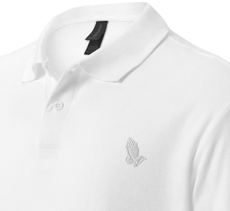Praying Hands Polo Shirt Christian Polo Shirt - Etsy