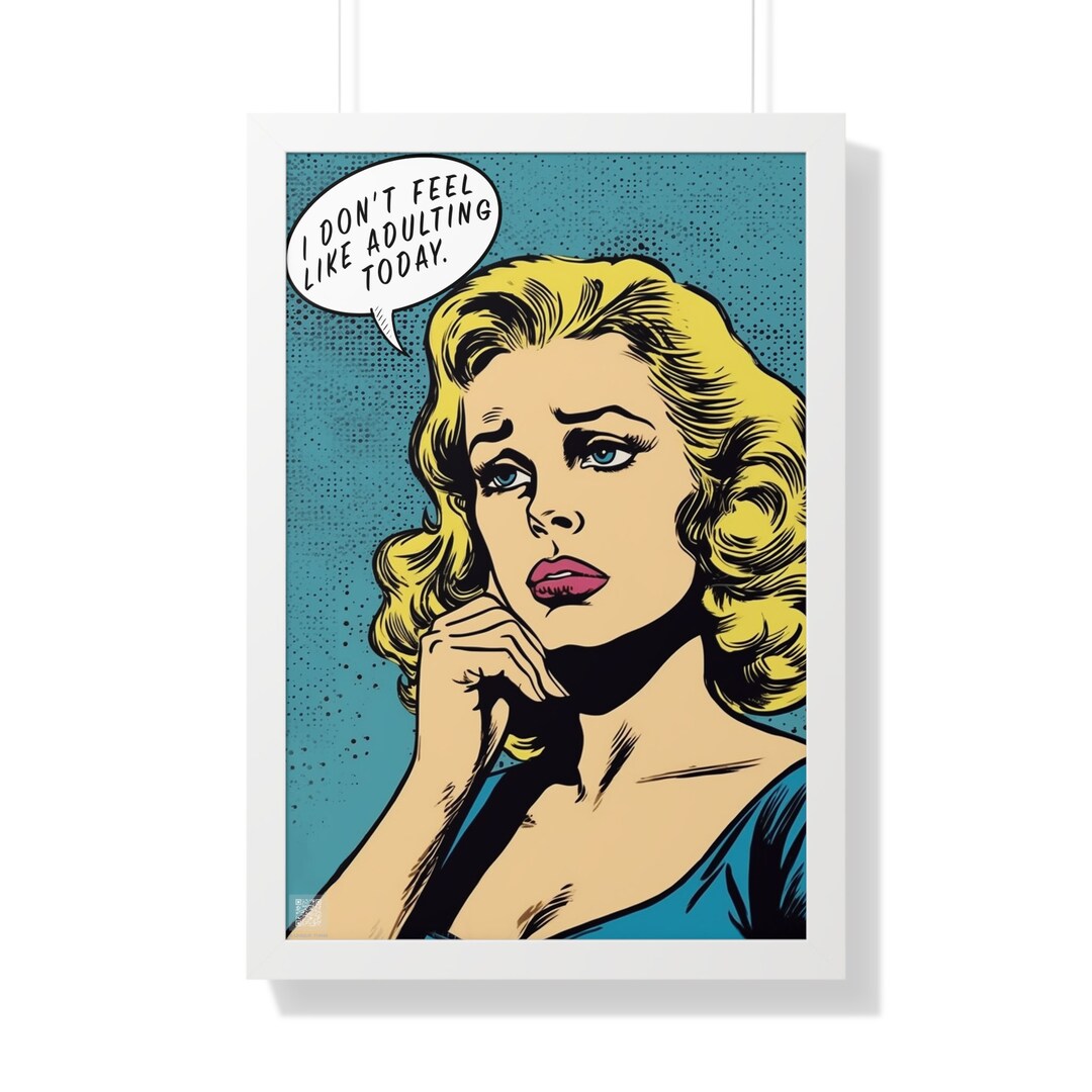 Adulting Comic Poster, Poster Pop Art, Rare Print, Quality Print ...