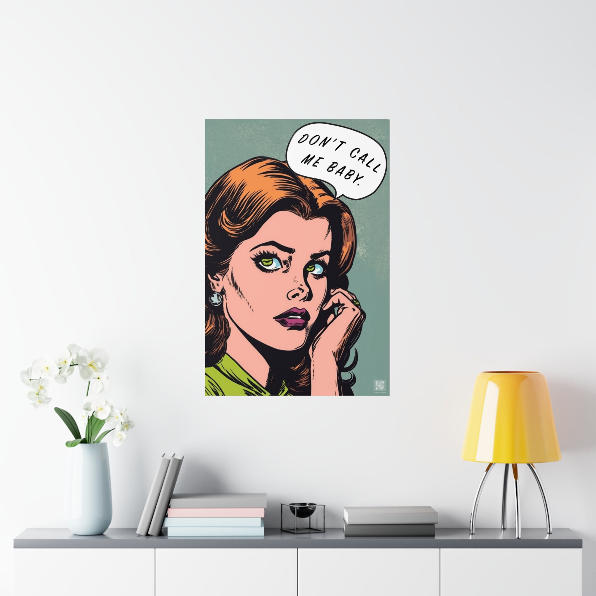 Don't Call Me Baby Poster Pop Art vintage Poster, Poster Pop Art ...