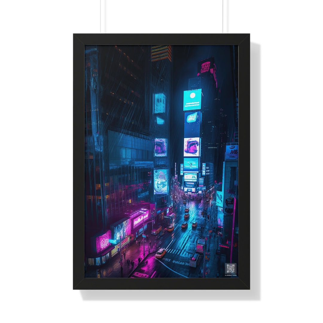 Cyberpunk Poster, Neon City Wall Art, Neon Poster, Video Game Room ...