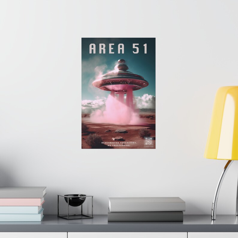 Area 51 Poster, Alien Poster, UFO Art, UFO Poster, Wall Decor, Alien ...
