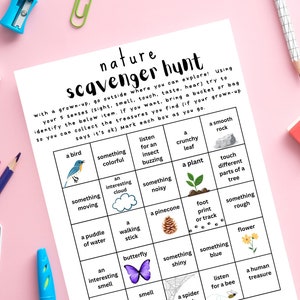 Nature Scavenger Hunt for Kids, Screen-free Activity, Summer Outdoor ...