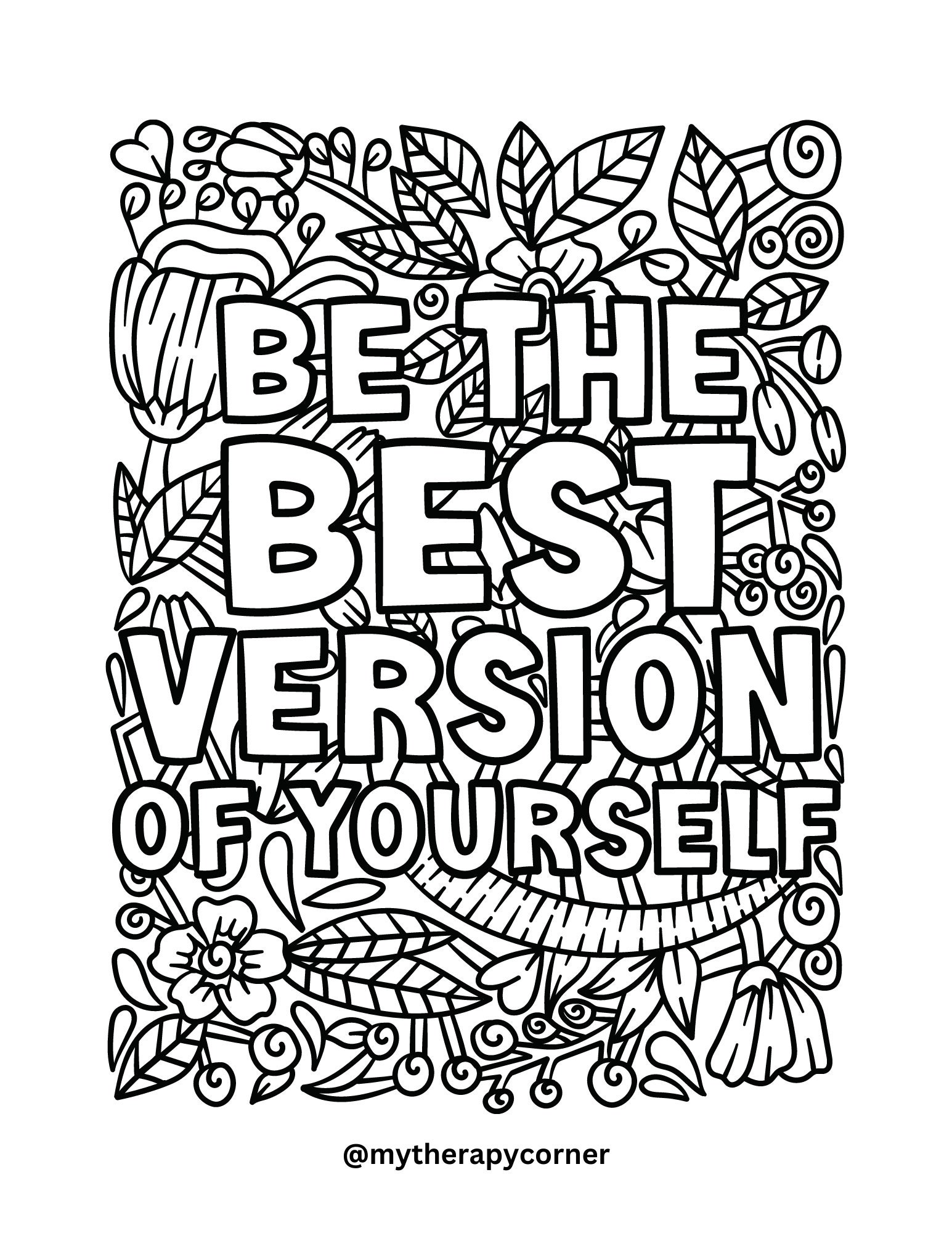 Positive Thinking Adult Coloring Pages, Coloring, Printable Pages ...