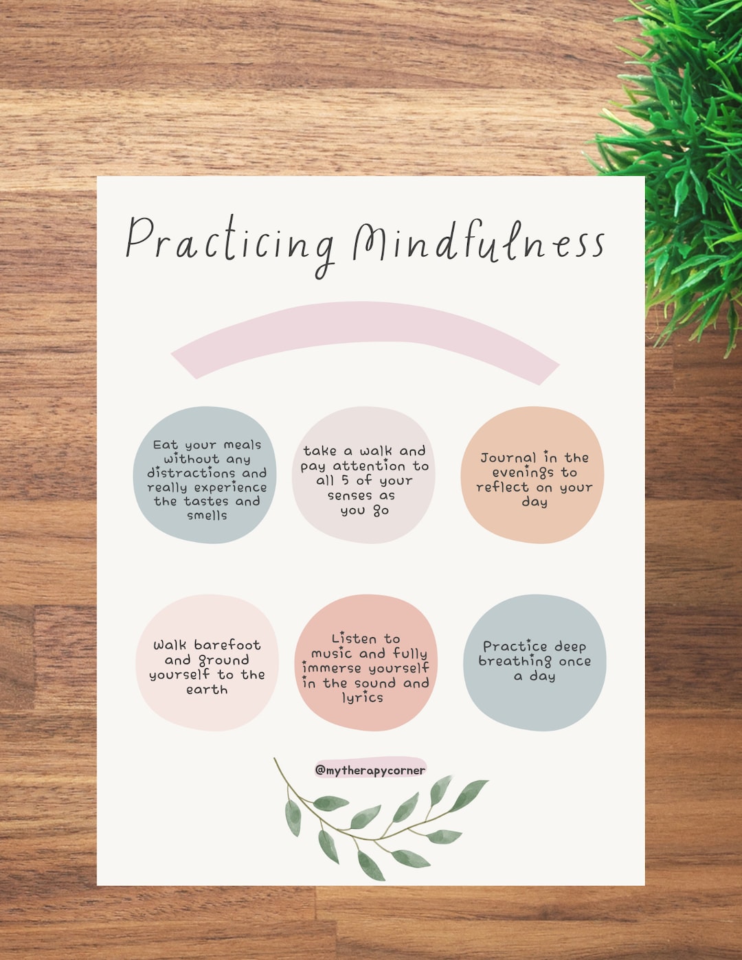 Practicing Mindfulness Worksheet, DBT, Mindful, Coping Skills, Therapy ...