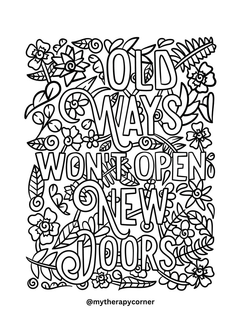 Positive Thinking Adult Coloring Pages, Coloring, Printable Pages ...