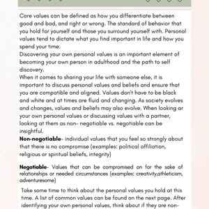 Core Values Bundle, Values, Couples Therapy, Marriage, Compatibility ...