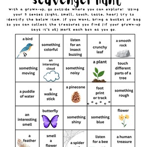 Nature Scavenger Hunt for Kids, Screen-free Activity, Summer Outdoor ...