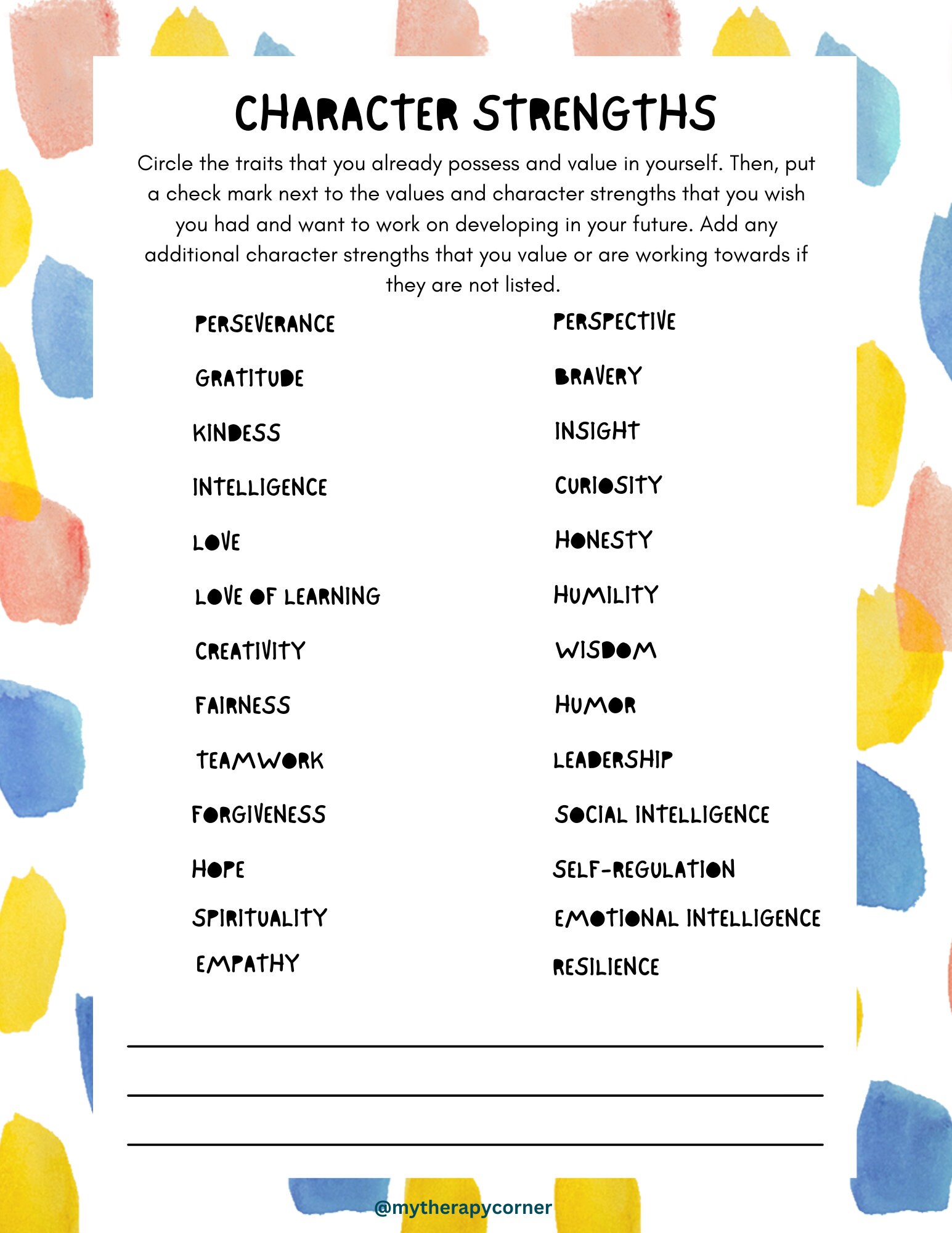 Self Esteem Therapy Resource Bundle, Confidence, Coping Skills, Mental ...