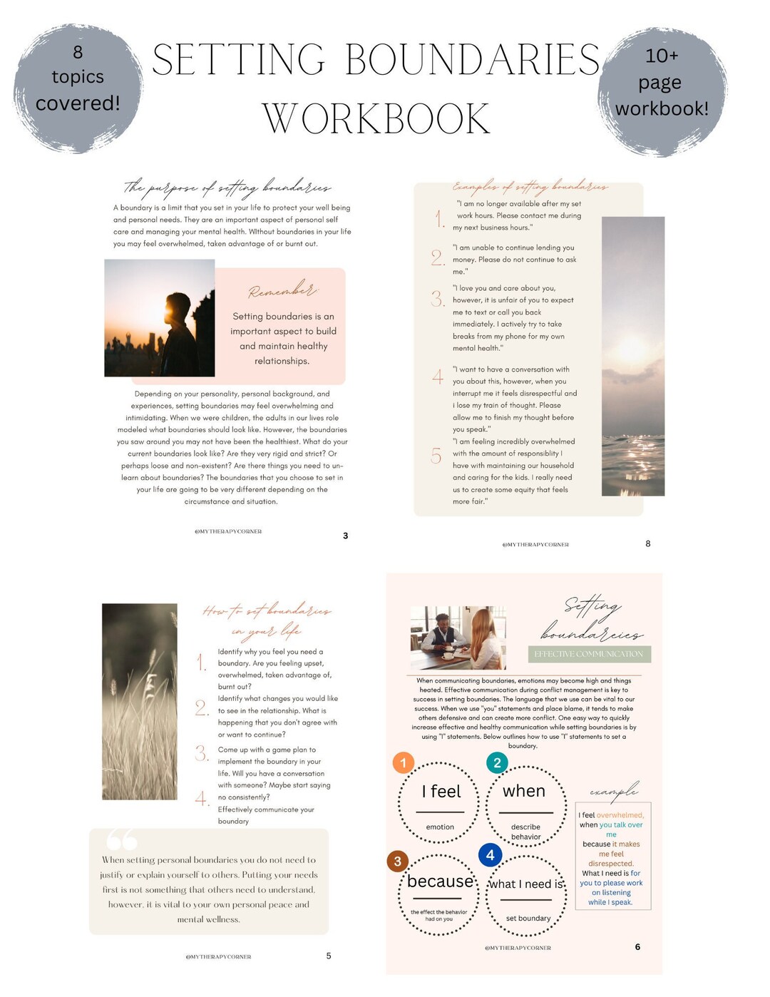 Setting Boundaries Workbook, Boundaries, Family Conflict, Therapy Tools ...