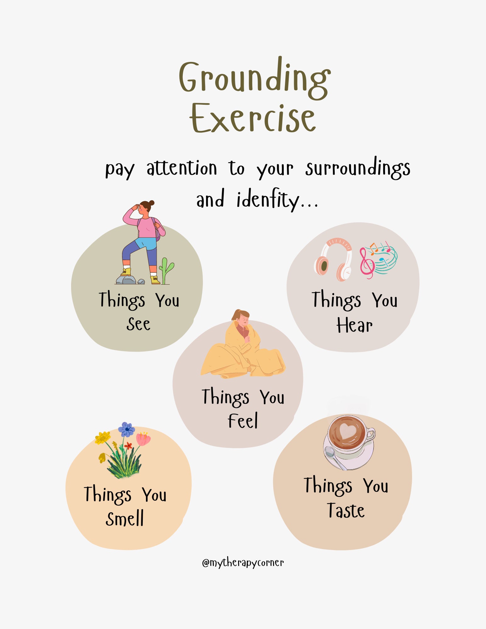 Grounding Skills Worksheet, Therapy Tools, Therapy Worksheets, Mindfulness, Coping Skills ...