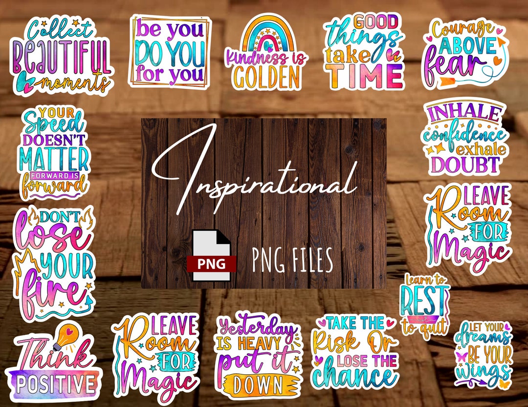 Stickers - Inspirational Stickers Bundle - Motivational Quotes - Etsy