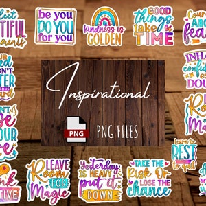 Boho Motivational Stickers Bundle - Etsy