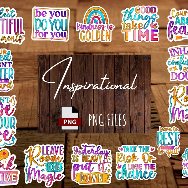 Boho Motivational Stickers Bundle - Etsy