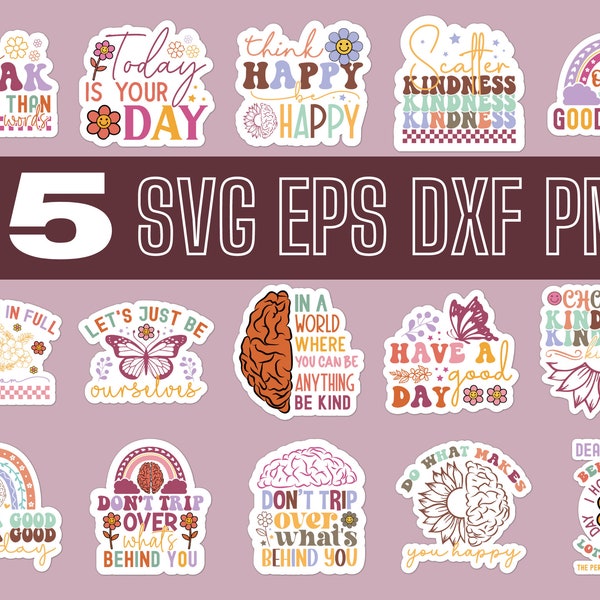 Boho Motivational Stickers Bundle - Etsy