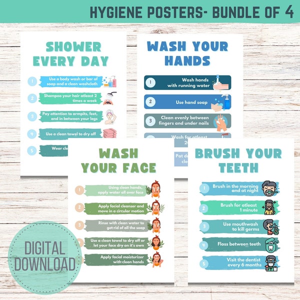 Hygiene Chart Autism - Etsy