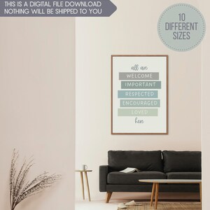 All Are Welcome Here Poster, Counseling Office Decor, Poster, Print ...