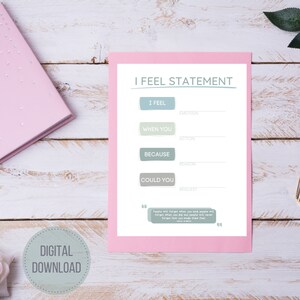 I Feel Statement Poster Counselor Office Decor School Psychologist ...