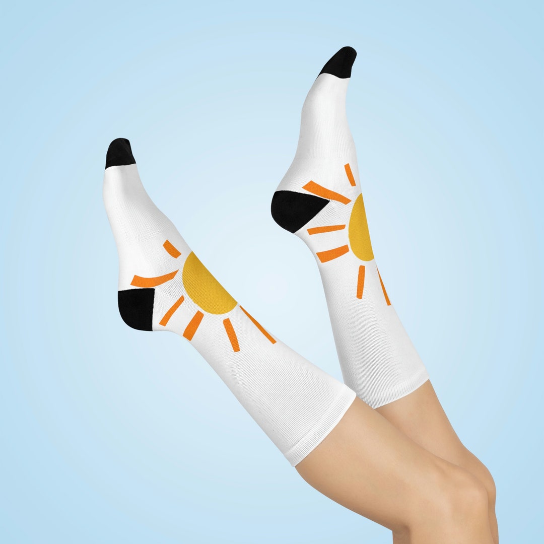 Walking on Sunshine Socks | Happy, Sunny, Positive Socks | Fun Work ...