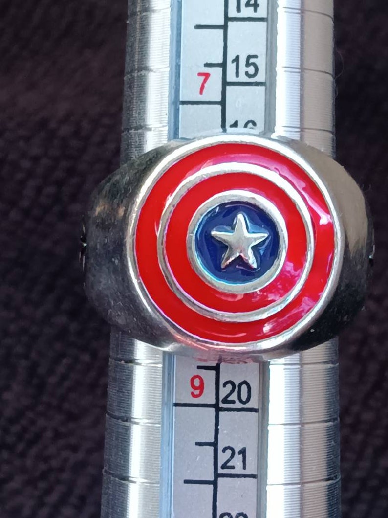 Captain America Avengers Ring Silver-tone Costume Jewelry Size - Etsy