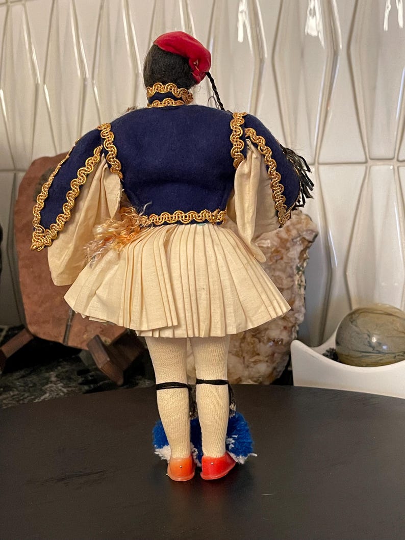 Vintage Greek Doll - Traditional Costume - Souvenir Doll - 10" - Male ...