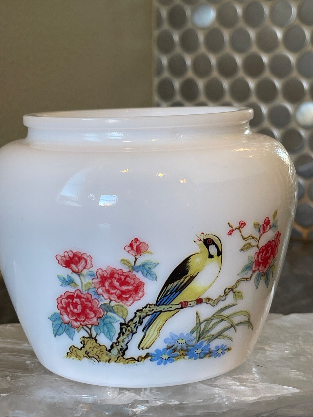 Vintage AVON Milk Glass Ginger Jar - Catch All - Vase - Candle Holder ...