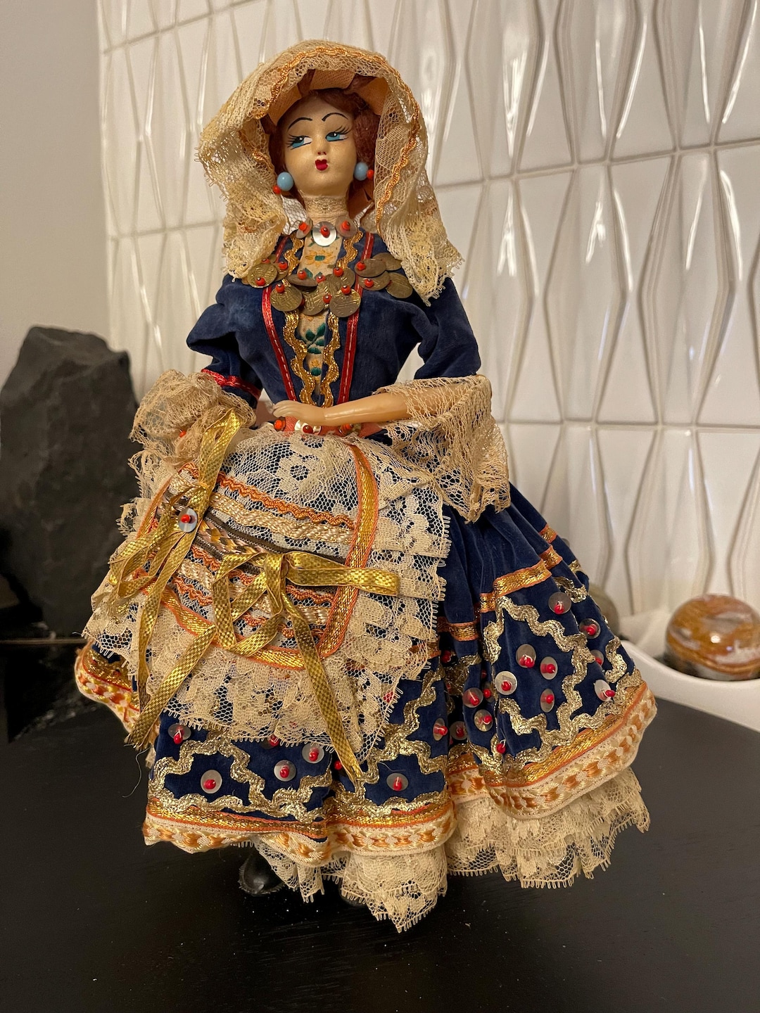 Vintage Greek Doll - Traditional Costume - Souvenir Doll - 13" - Amalia ...