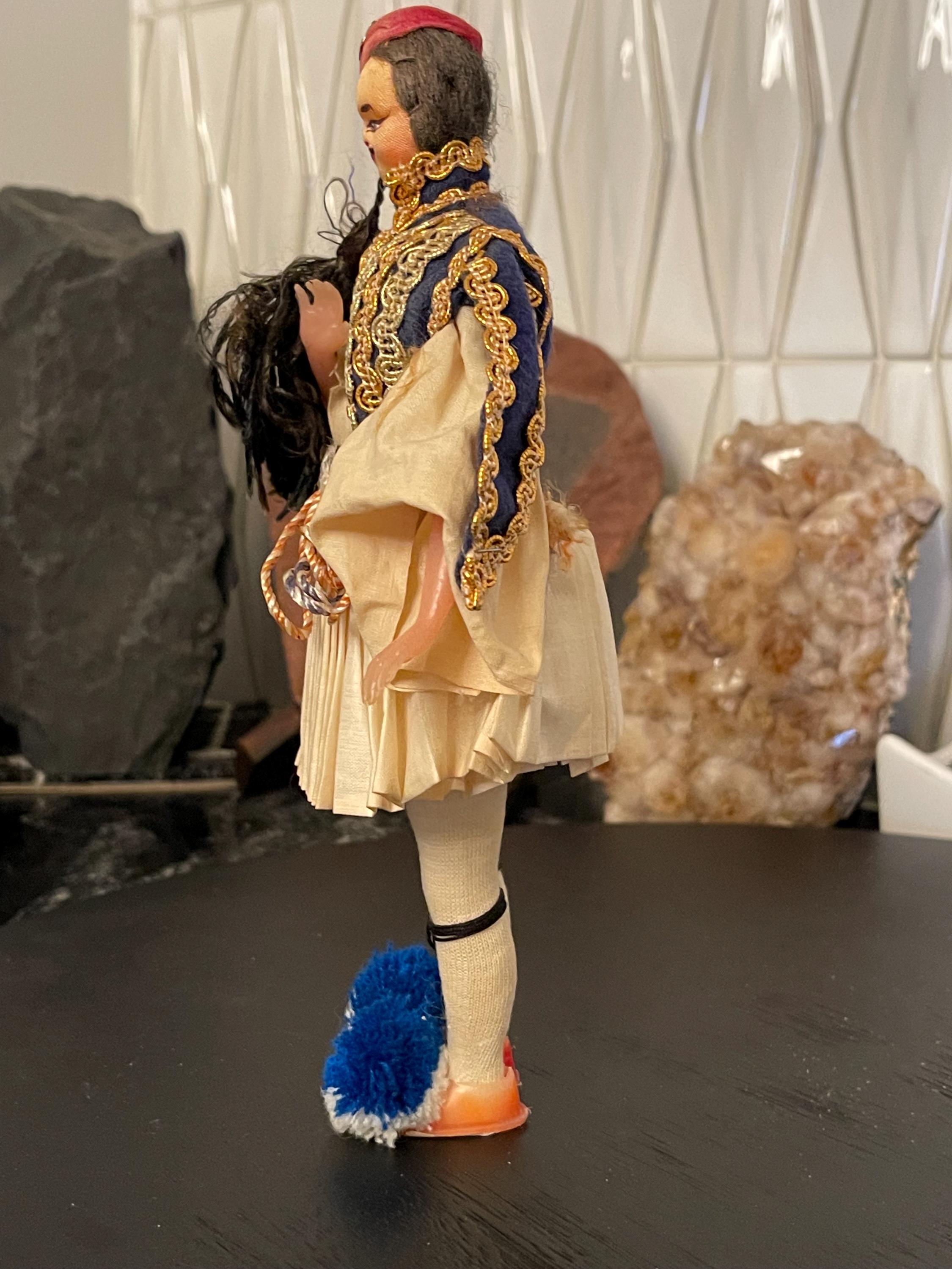 Vintage Greek Doll - Traditional Costume - Souvenir Doll - 10" - Male ...