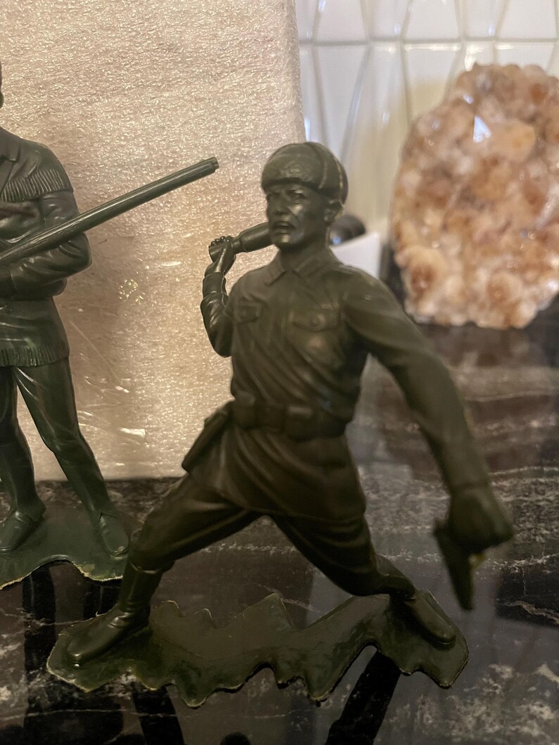 Vintage WWII 6 Toy Soldiers Set of 3 Black Soviet - Etsy