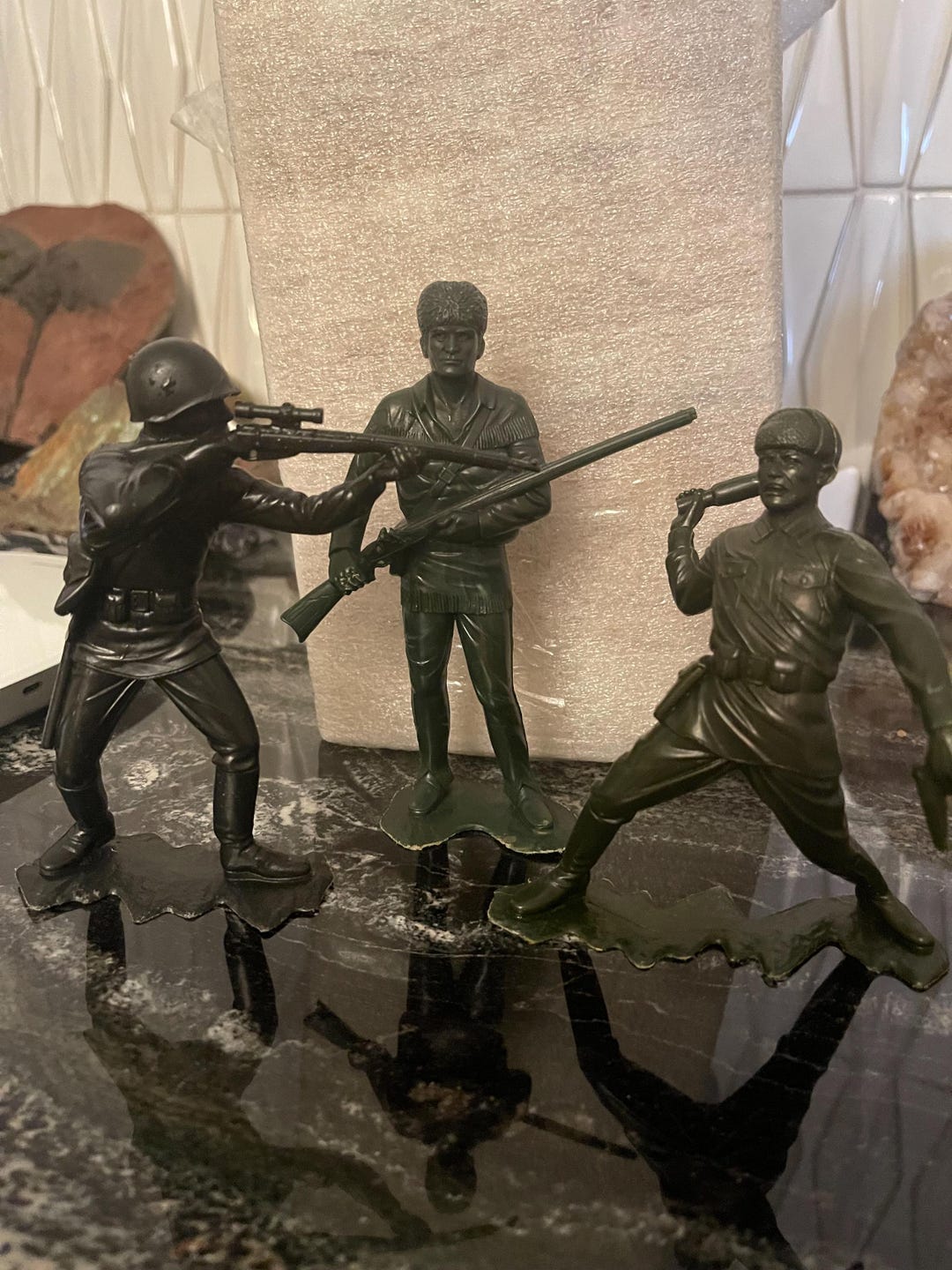Vintage WWII 6" Toy Soldiers - Set of 3 - Black - Soviet - Etsy