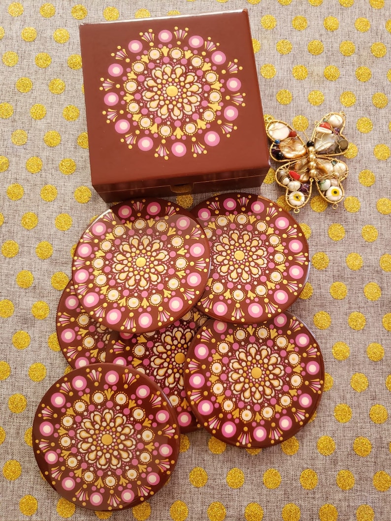 Mandala Coaster - Etsy