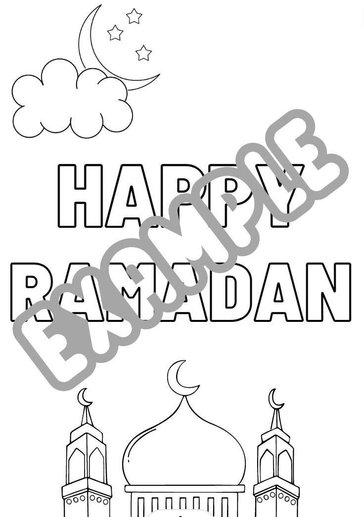 Ramadan Coloring Pages - Etsy