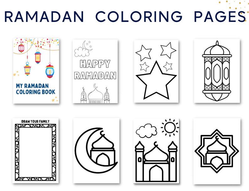 Ramadan Coloring Pages - Etsy
