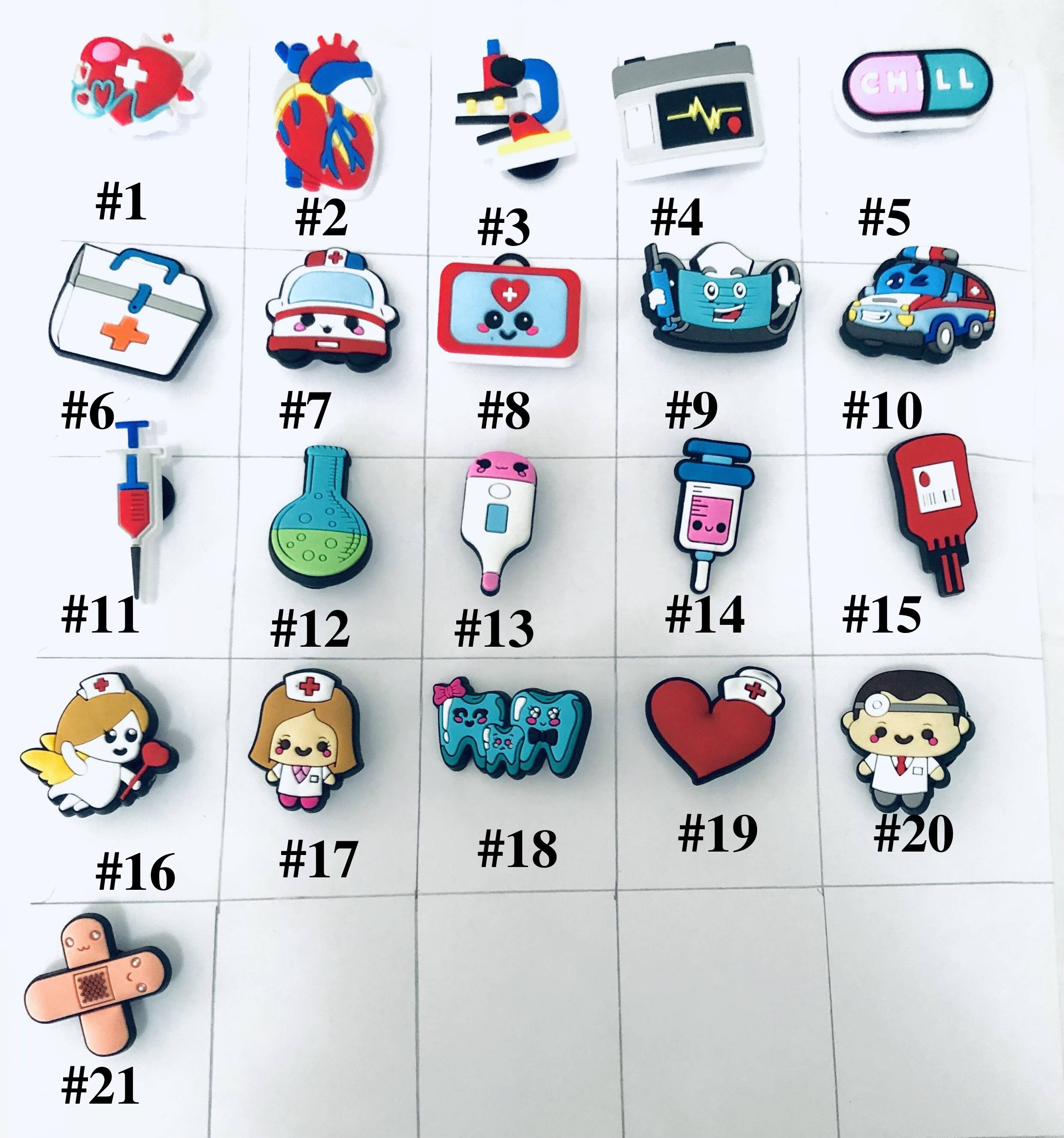 Nurse Shoe Charms Medical Charms for Nurse Shoes Bandaid Charm Pharmacy ...